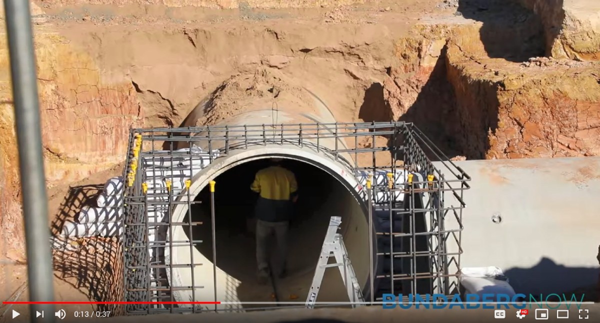 Massive pipes installed near The Friendlies – Bundaberg Now
