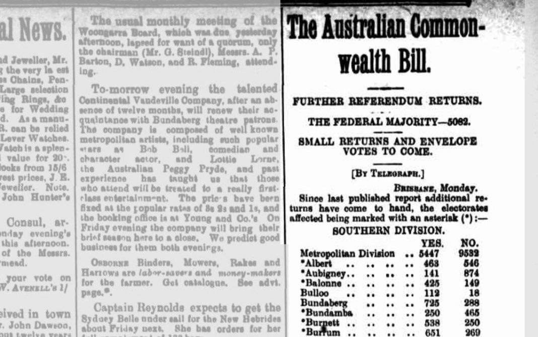 Bundaberg voted 'yes' to Federation in 1899 – Bundaberg Now