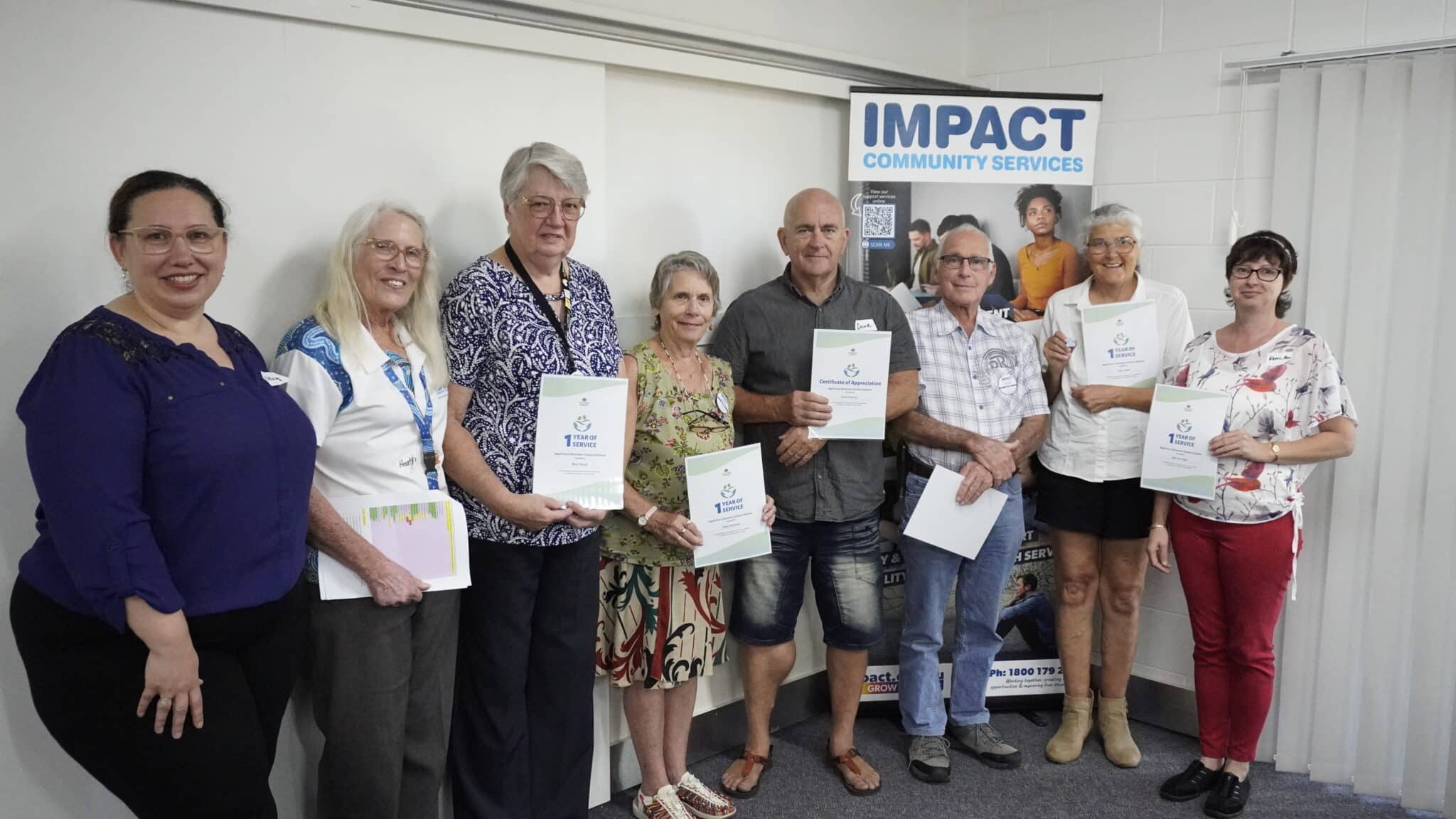 IMPACT volunteers awarded for service – Bundaberg Now