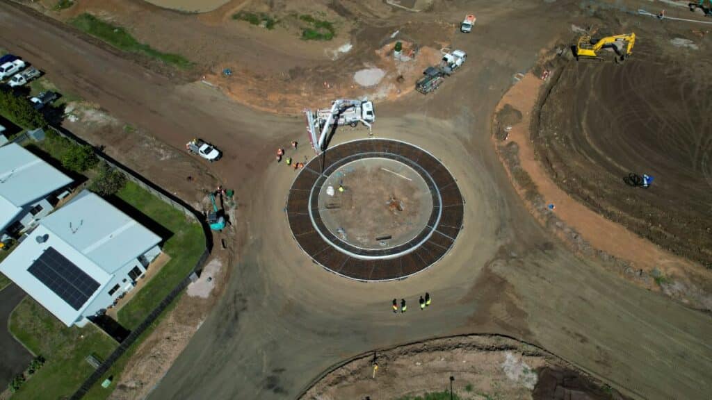Hughes Road roundabout nearing completion – Bundaberg Now
